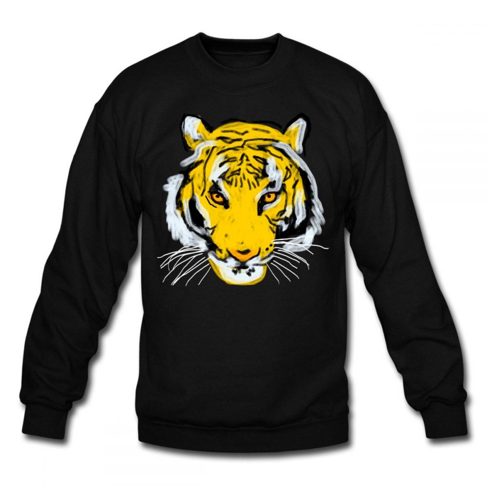 Men's sweatshirt with tiger head print