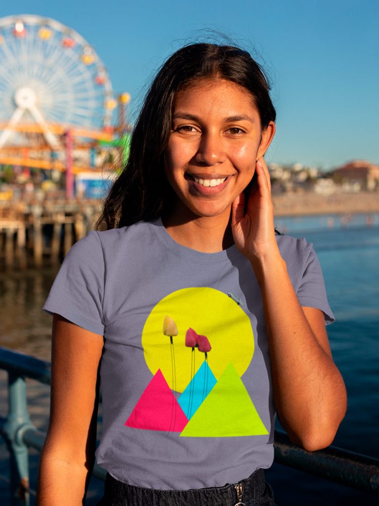 Women's T-shirt printed with Collage of Tulips